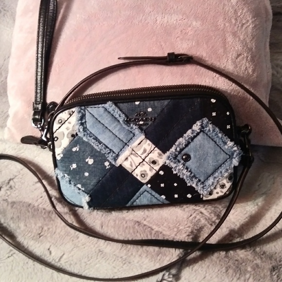 Coach | Bags | Coach Blue Denim Patchwork Crossbody Bag | Poshmark